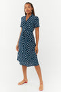 Maria Dress - Navy Charm Polka Dot – HVN