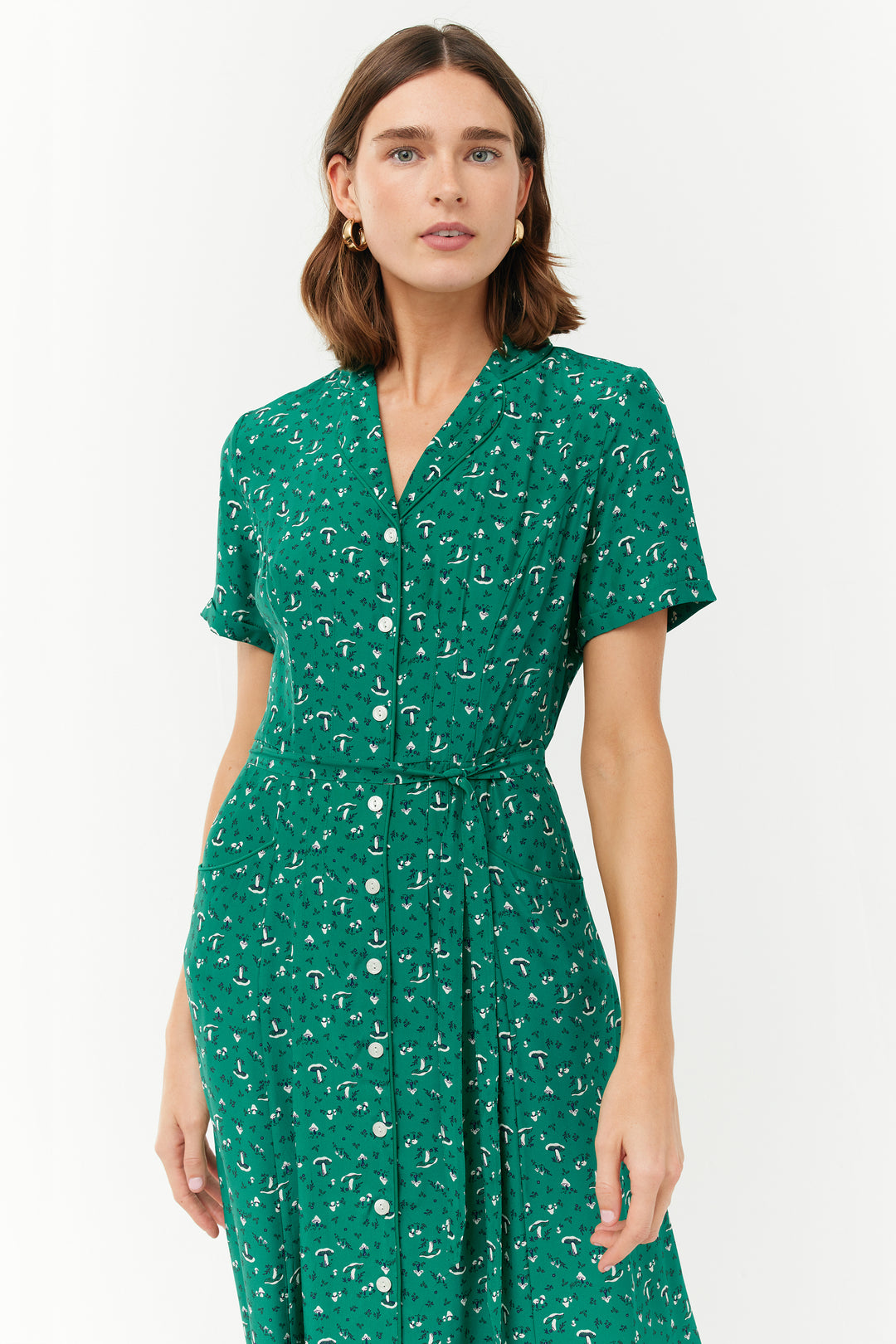 Long Maria Dress - Green Mushroom – HVN