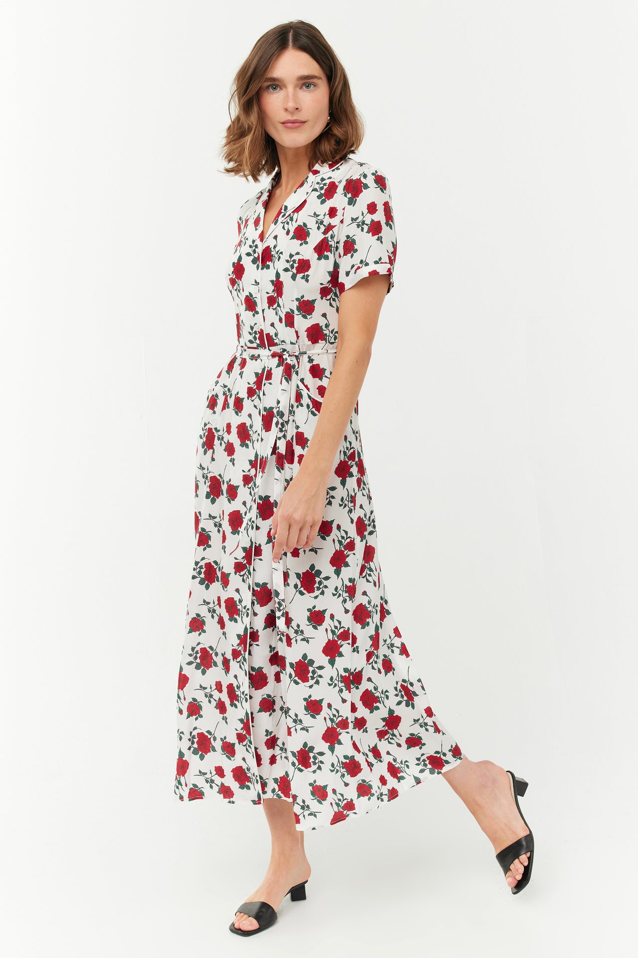 Long Maria Dress - Garden Rose – HVN
