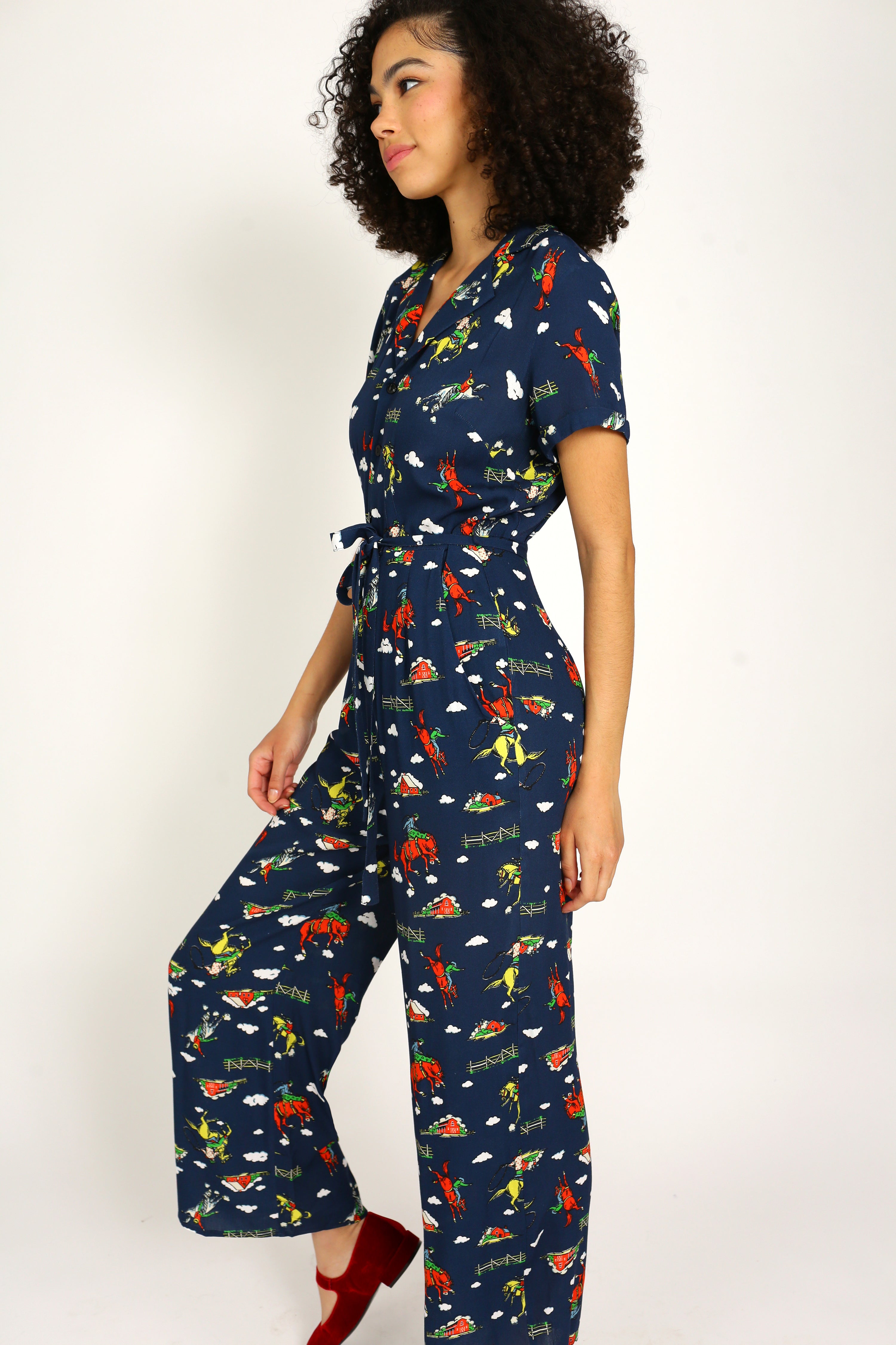 Short Sleeve Gia Jumpsuit - Rodeo – HVN
